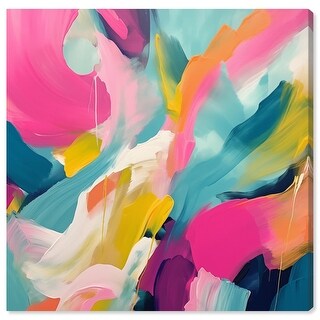 Prismatic Flow Canvas Modern Colorful Print by Art Remedy - Bed Bath ...