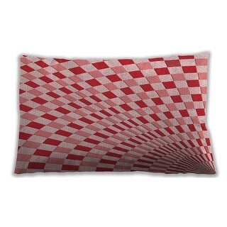 Ahgly Company Patterned Indoor-Outdoor Deep Rose Pink Lumbar Throw ...