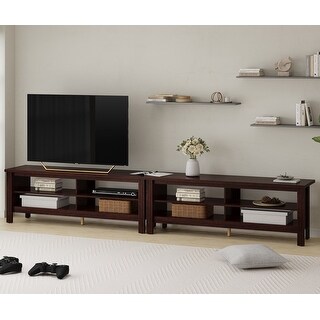 TV Stand for 100 inch TV Entertainment Center Wood TV Console Table for ...