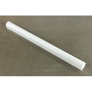 12'' L x 0.75'' W Marble Round Tile Trim - Thassos White - 1 Case (12 ...