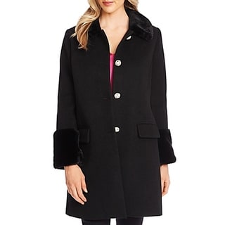 CeCe Faux-Faux Trim Coat -Gray- Size B OR MED - Bed Bath & Beyond ...