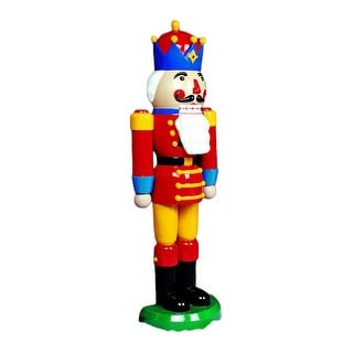 75" Red and Yellow Life Size Half Nutcracker Christmas Decor - Bed Bath ...