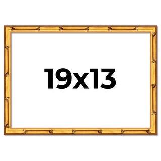 19x13 Frame Gold Bamboo Solid Wood Picture Frame | 1 Inch Moulding ...