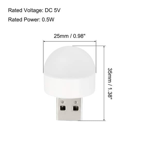 4Pcs USB Night Light 0.5W Portable Plug-in Mini LED Lamp Bulb - Bed ...