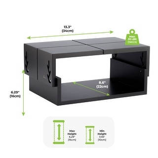 Black Adjustable Five Level Ergonomic Monitor Stand - Bed Bath & Beyond ...