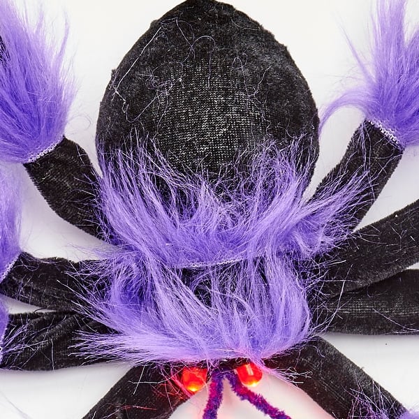 24" Black Spider w/ Purple Joints and Light Up Eyes - Bed Bath & Beyond ...