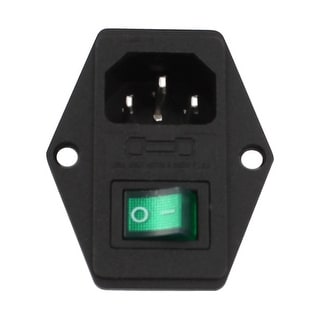 AC 250V 15A IEC320 C14 Inlet Plug Socket Boat Rocker Switch w Fuse ...