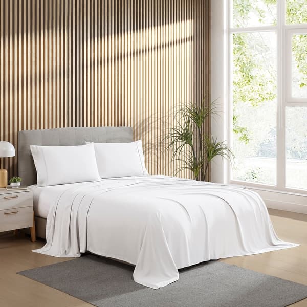 Brielle Home Viscose from Bamboo Sateen Bed Sheet Set - On Sale - Bed Bath & Beyond - 28303215