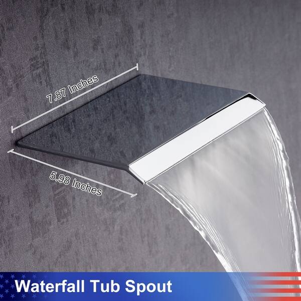 Rainlex Wall-Mounted Multi-Functions 12" Rainfall Shower Head Chrome ...
