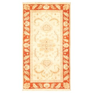 ECARPETGALLERY Hand-knotted Chobi Finest Cream Wool Rug - 2'4 x 4'5 ...