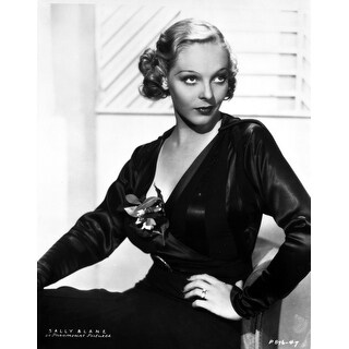 Sally Blane on a Long Sleeve Top sitting Photo Print - Bed Bath ...