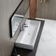 Eridanus 40" Elongated White Bathroom Vanity Trough Sink - Bed Bath ...