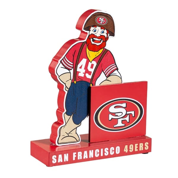 8 in. Wooden Mascot Statue with Team Logo, San Francisco 49ers - Bed ...
