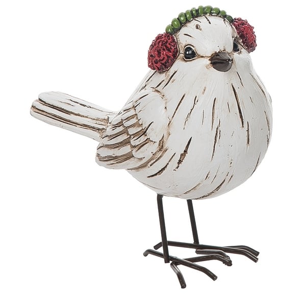 Transpac Resin 6 in. White Christmas Knotty Birch Birds - Bed Bath ...