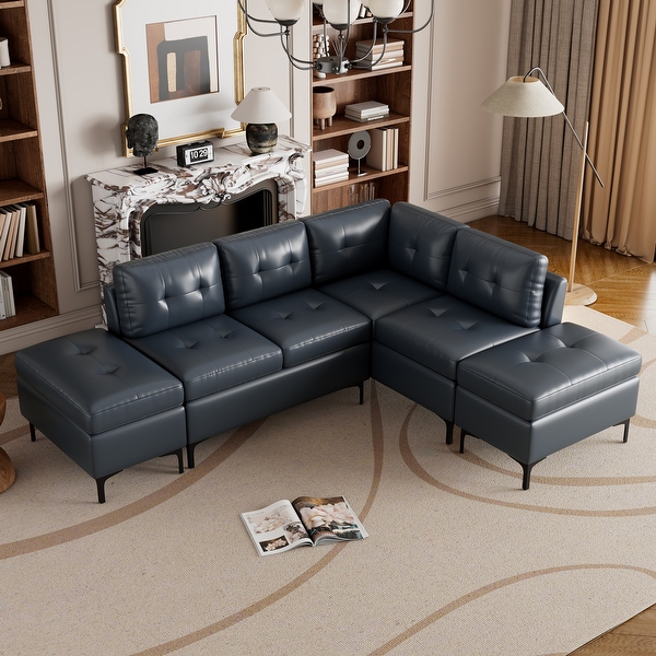 Pu leather sectional store