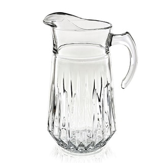 Stylish 75 oz Cristalline Glass Pitcher - Sharp Diamond Cut, Lead-Free ...