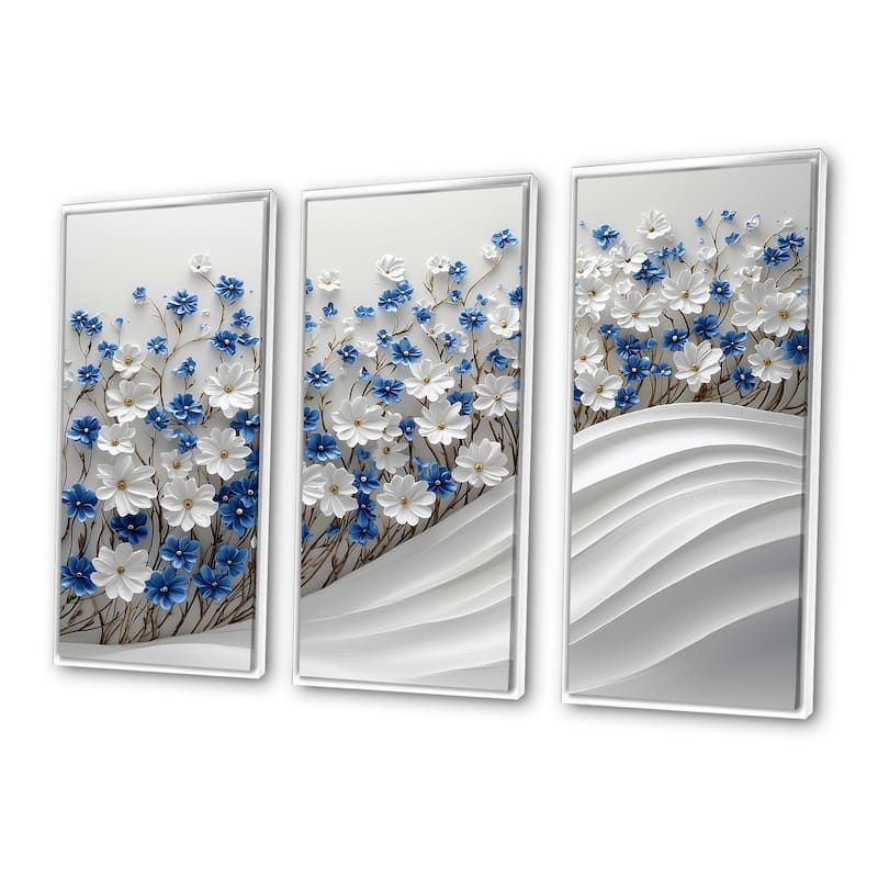Designart - Countryside Floral Blooms II - Cornflowers Framed Wall Art ...