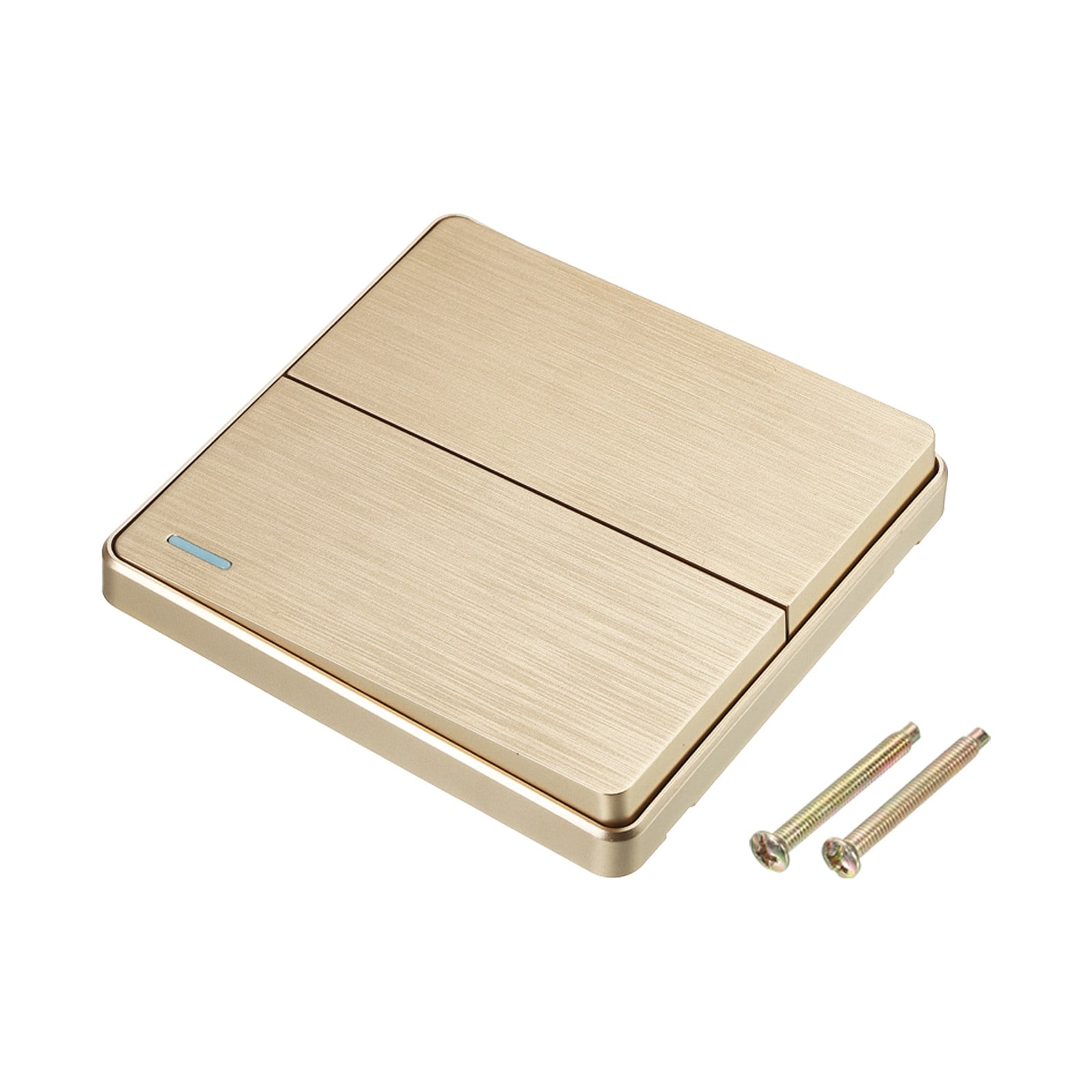 Light Switch Wall Panel Push Button 2 Gang 2 Way White 250V 10A ...