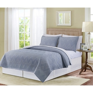 Chambray Maya Jacquard Coverlet Set - Bed Bath & Beyond - 43153777