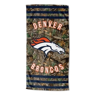 NFL Denver Broncos Real Tree Stripes Beach Towel 30×60 Inches - 30x60 ...