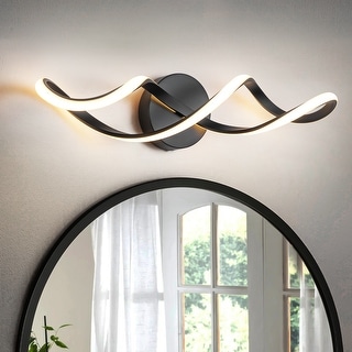 Modern Aluminum Geometric Linear Bathroom Vanity Light Spiral Linear ...