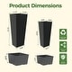 24 + 32 Inch Set of 2 Decorative Planters, Flower Pots for Patio ...