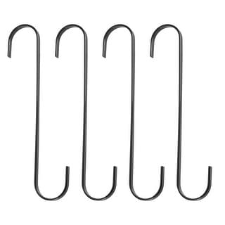 4Pcs Flat S Hooks Hanging Hook for Home Kitchen Storage, 7.6mm - Bed ...