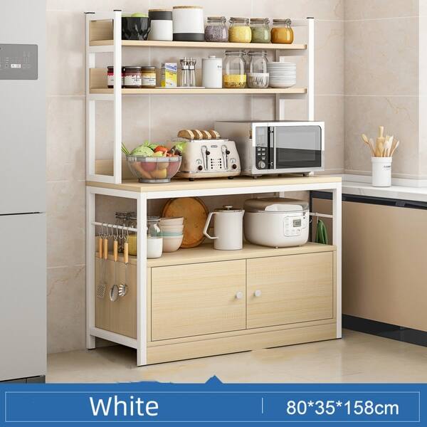 5-Tier Kitchen Bakers Rack with Cabinet and Hutch - Bed Bath & Beyond ...