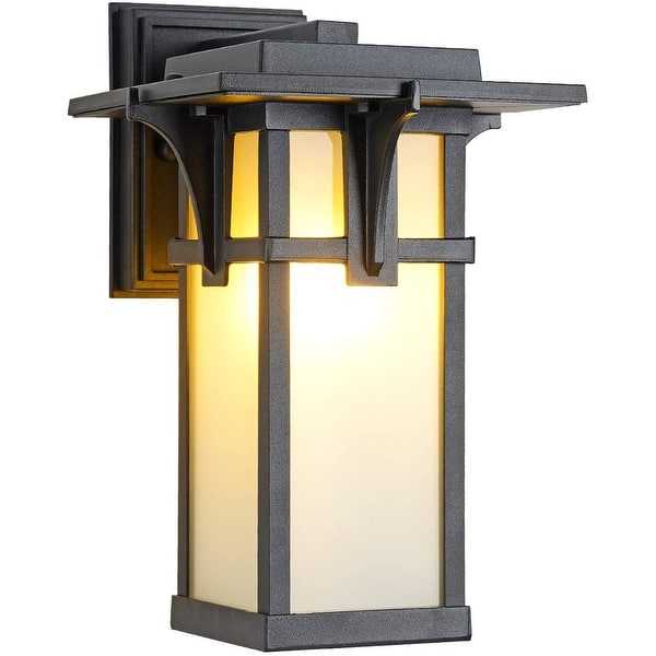 Industrial outside wall lights modern glass exterior light fixture ...