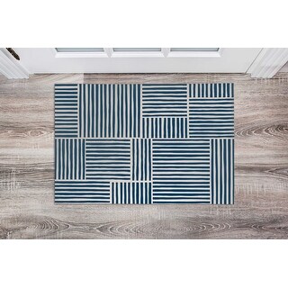 IDA NAVY Doormat By Kavka Designs - Bed Bath & Beyond - 32679205