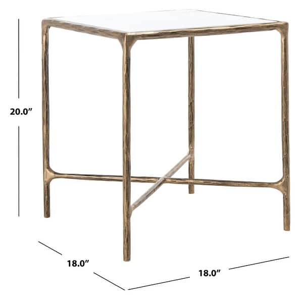 SAFAVIEH Couture Jessa Forged Metal Square End Table - 18"W x 18"D x 20 ...