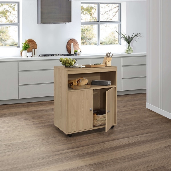 Inroom Furniture K6109 BE 27 x 14 x 30 in. Kitchen Cart Beech