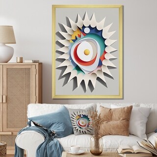 Designart "Sceance Occult Visions" Abstract Spirals Framed Wall Decor ...