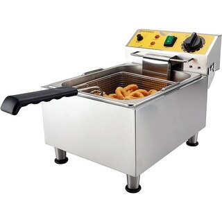 Electric Deep Fryer Stainless Steel with Basket and Lid 10L Large ...