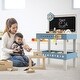 Gymax Kids Wooden Play Tool Workbench Workshop Table Pretend Play with ...