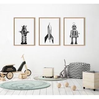 Kate and Laurel Sylvie Robot Canvas Art by Saint and Sailor Studios ...