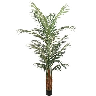 6 Foot Silk Areca Palm Tree in Black Pot - 6 Feet - Bed Bath & Beyond ...
