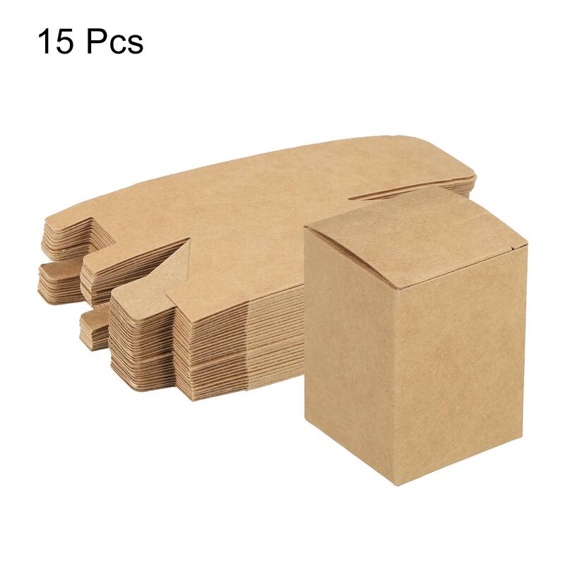Paper Cardboard Boxes Gift Paper Box Brown 2x2x2.8 Inch for Gift Wrap ...