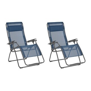 Lafuma Futura XL Zero Gravity Lawn Steel Framed Recliner Chair, Ocean ...