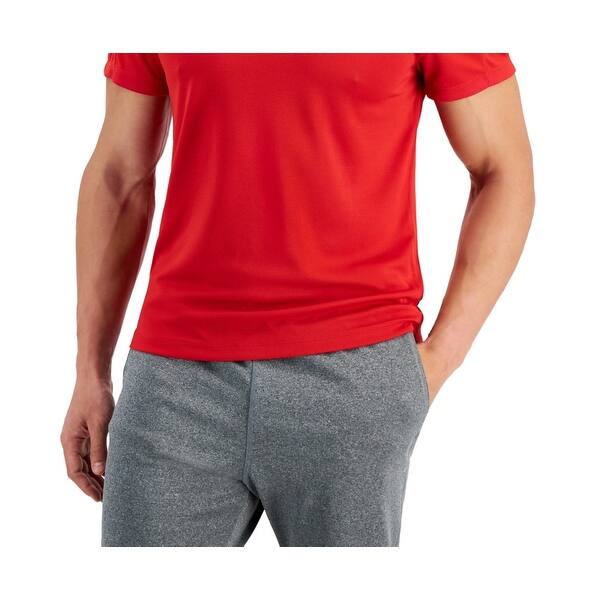 Id Ideology Mens Birdseye Mesh V Neck T Shirt Red Size Xx Large Bed