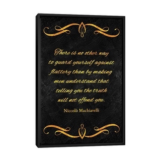 iCanvas "Guard Against Flattery - Niccolo Machiavelli" by Adrian ...