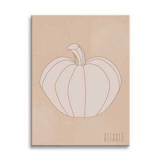 Minimal Pumpkin II' Fall Harvest Canvas Wall Art - Bed Bath & Beyond ...