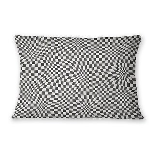 PSYCHEDELIC PUCKER CHARCOAL Lumbar Pillow By Kavka Designs - Bed Bath ...