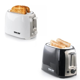 Better Chef Deluxe Cool Touch Wide-Slot 2-Slice Toaster with Stainless ...