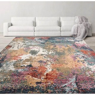 Hand Knotted Beige Tibetan Sherpa Wool &Silk Modern Oriental Area Rug ...