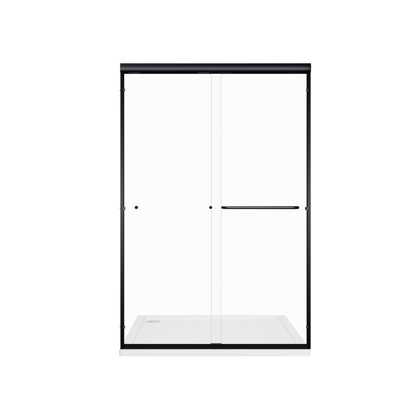 Elegant Semi Frameless Sliding Shower Door 46 5 In 48 In W X 72 In