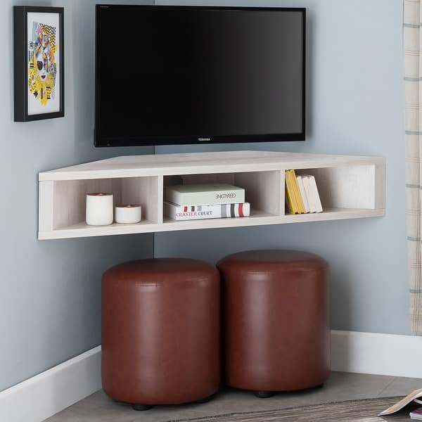 corner wall mounted tv unit