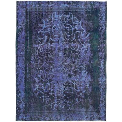 Hand-knotted Color Transition Indigo Wool Rug - 8'10 x 11'8 - Overstock ...