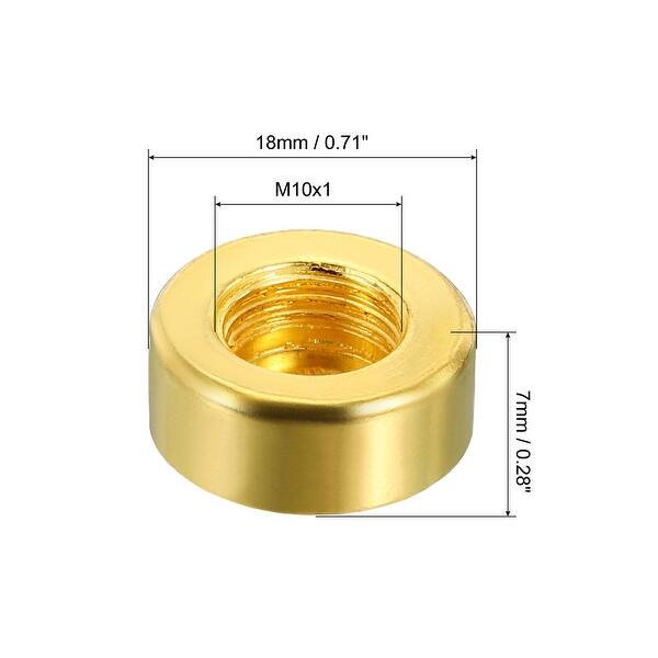 20pcs M10 18x7mm Lamp Finial Cap Knob Flat Screw Cap Nut Bolt Cover ...