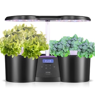 VEVOR White PVC-U Hydroponics Growing System with Water Pump Timer Nest ...